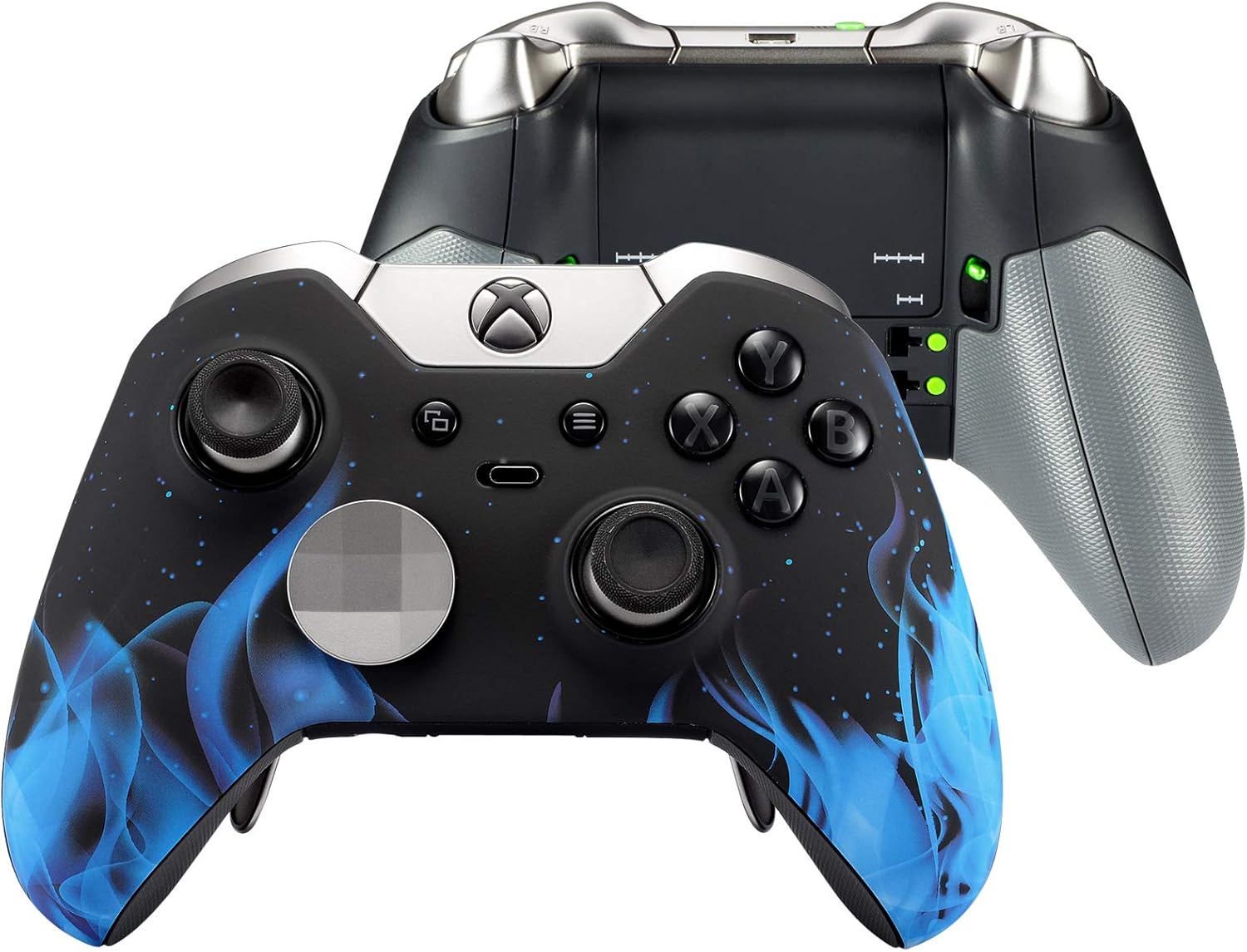Amazon.com: eXtremeRate Blue Flame Patterned Replacement Faceplate ...