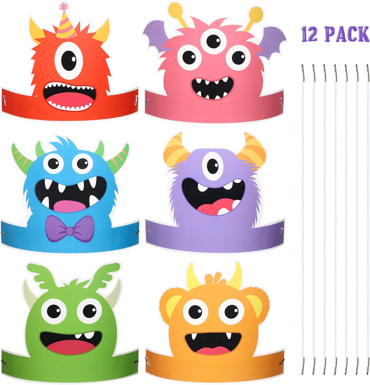 Amazon.com: Deekin 16 Pcs Halloween Fur Monster Headband Furry Monster ...