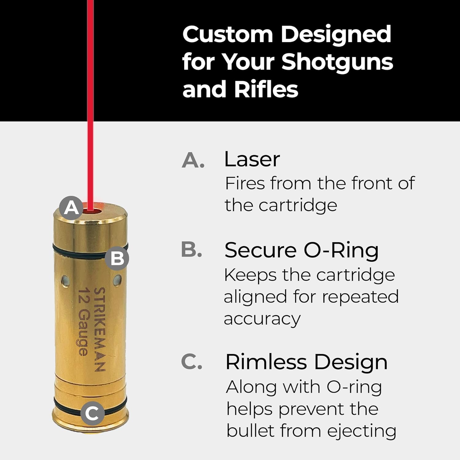 Strikeman Dry Fire Laser Training Cartridge – Great for Target Shooting ...