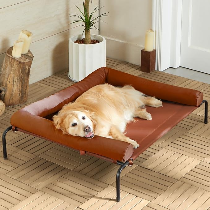 Amazon.com : RRPETHOME Extra Large Elevated Cooling Dog Bed, Raised Dog ...