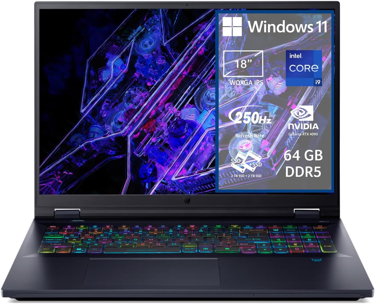 acer Predator Helios 18 PH18-72-93AV Notebook Gaming, Intel Core i9 ...