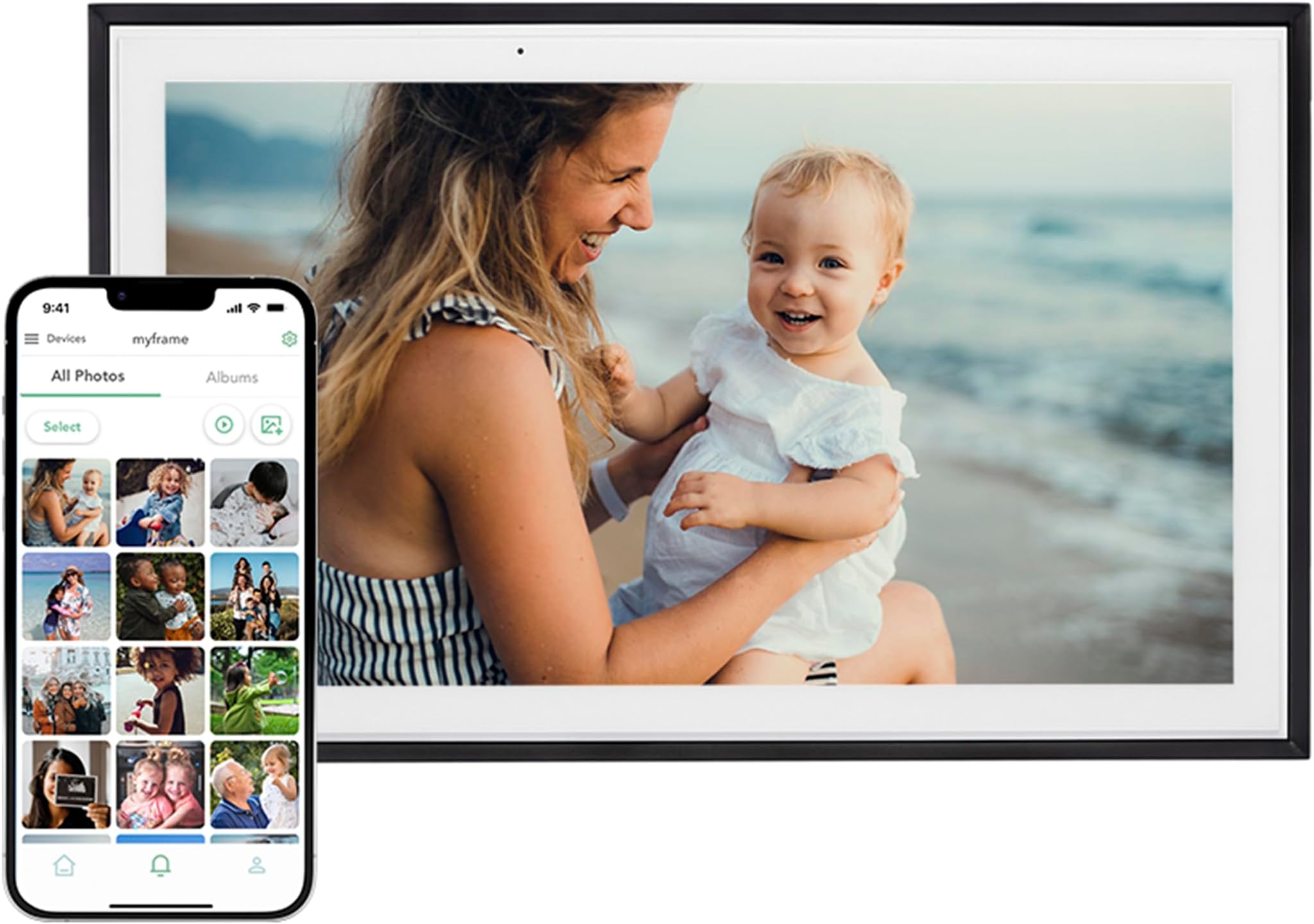 Amazon.com : Loop Wi-Fi Digital Picture Frame with Touch Screen, 10 ...