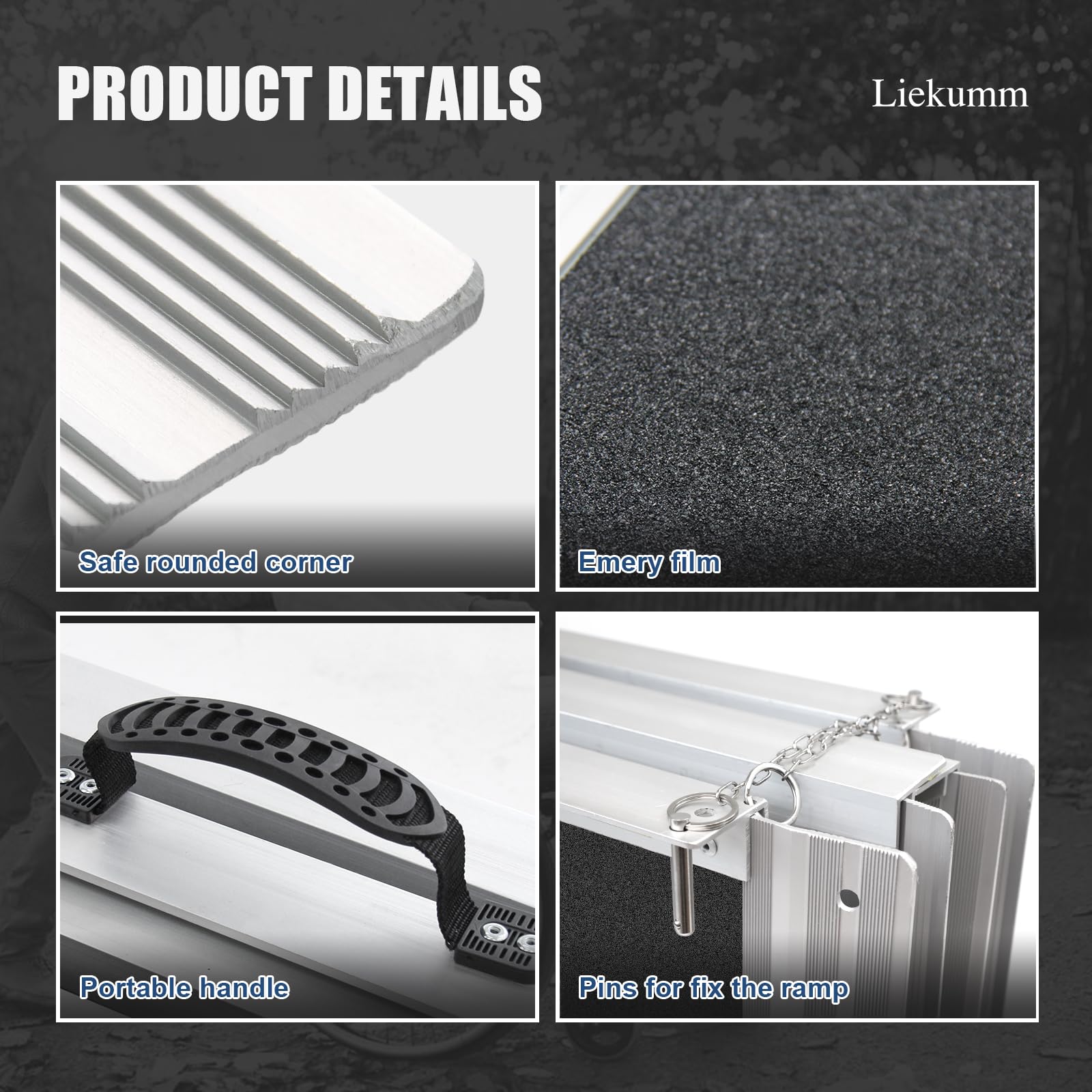 Snapklik.com : 5FT Portable Wheelchair Ramp, Non-Slip Aluminum Folding ...