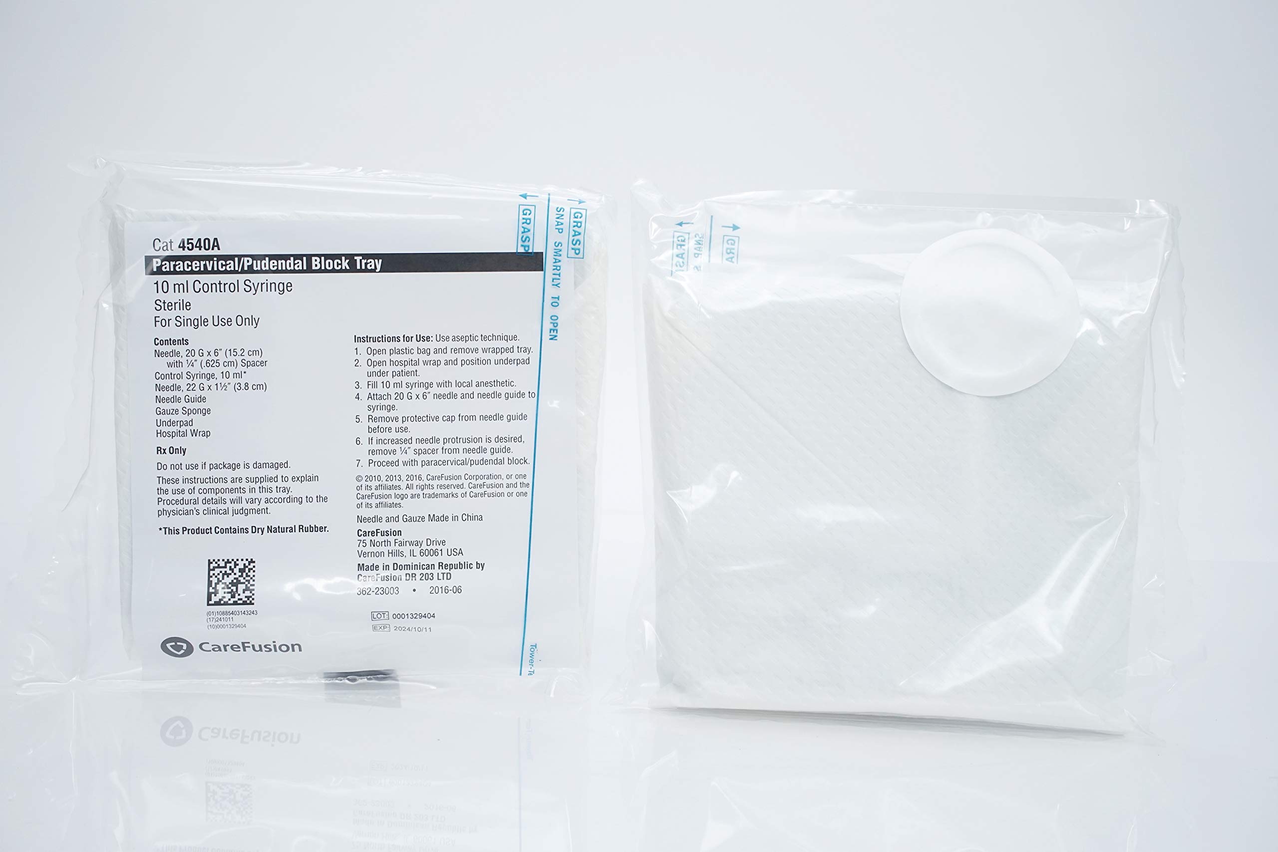 Buy Becton Dickinson Paracervical Pudendal Block Trays, 10ML Control ...