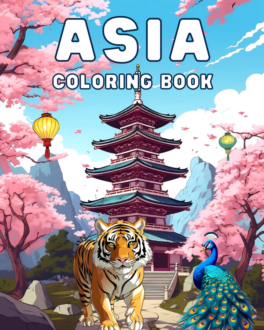 Asia Coloring Book: 49 Asian Countries with Maps, Symbols, and ...