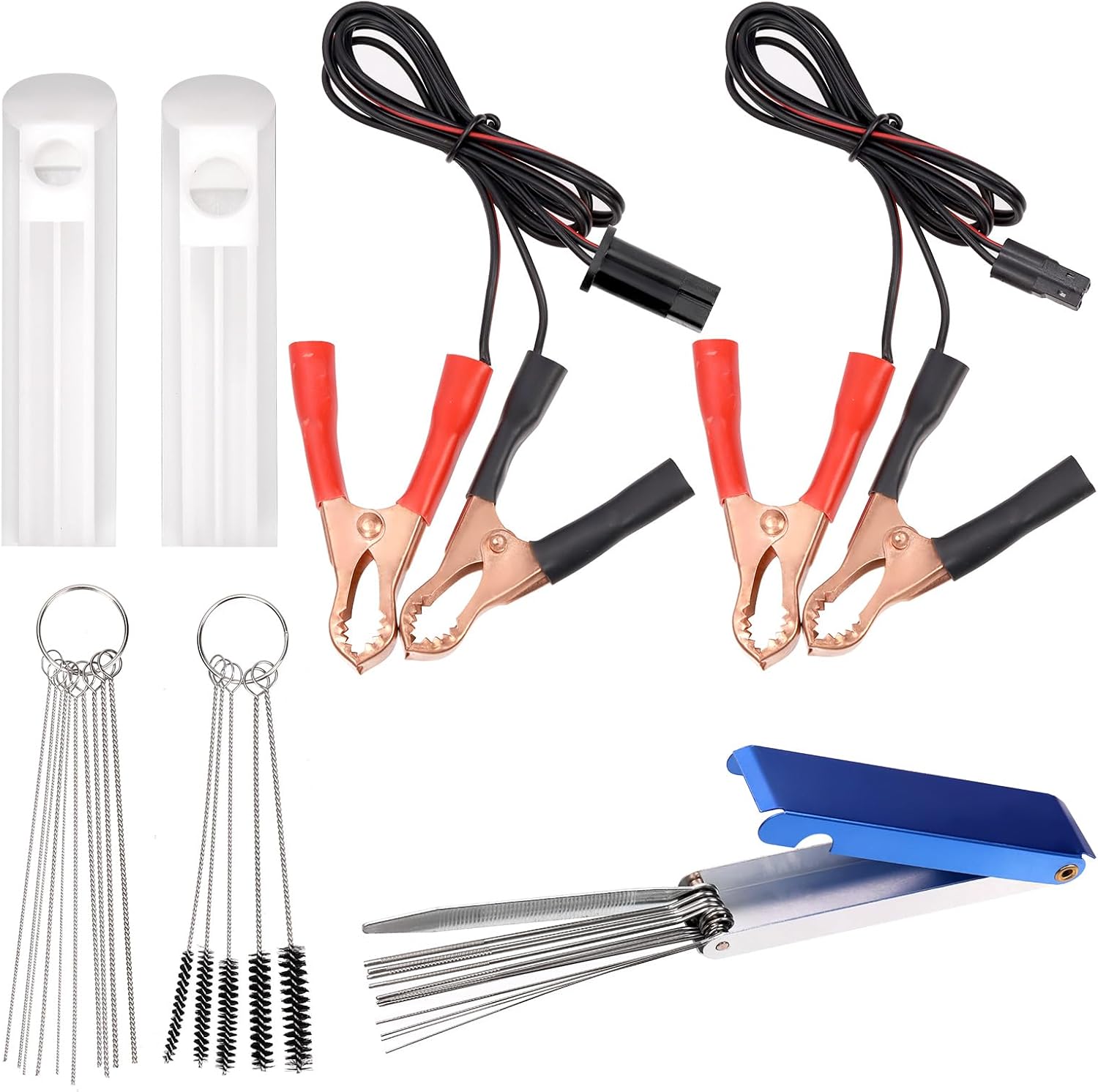 Amazon.com: Glarks 20Pcs Universal Fuel Injector Cleaner Adapter ...