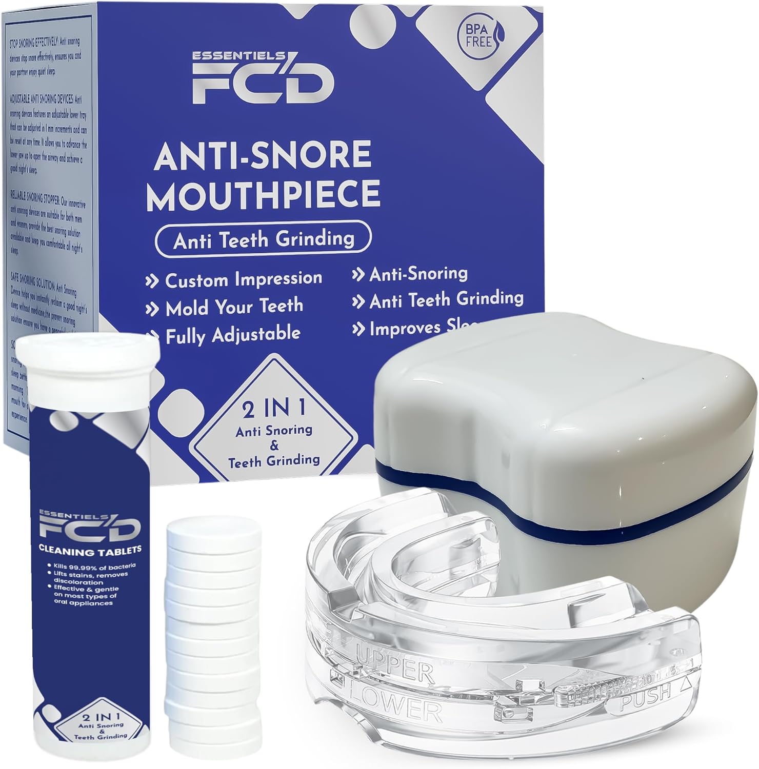 Essentiels FCD 2-in-1 Anti-Snoring/Teeth Grinding Device: Snoring ...