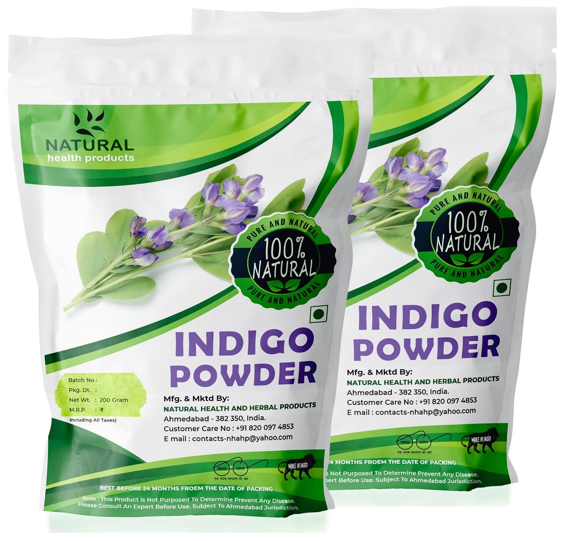 Natural Health Products Indigo Powder (Indigofera Tinctoria) Organic ...
