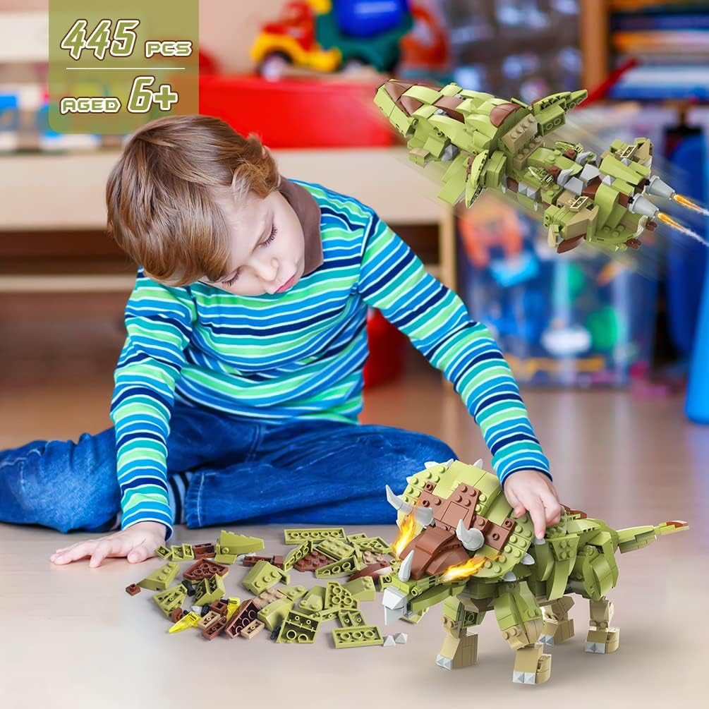 Buy HOGOKIDS Dinosaur Building Toy Set - 445 PCS Dinosaur Building ...