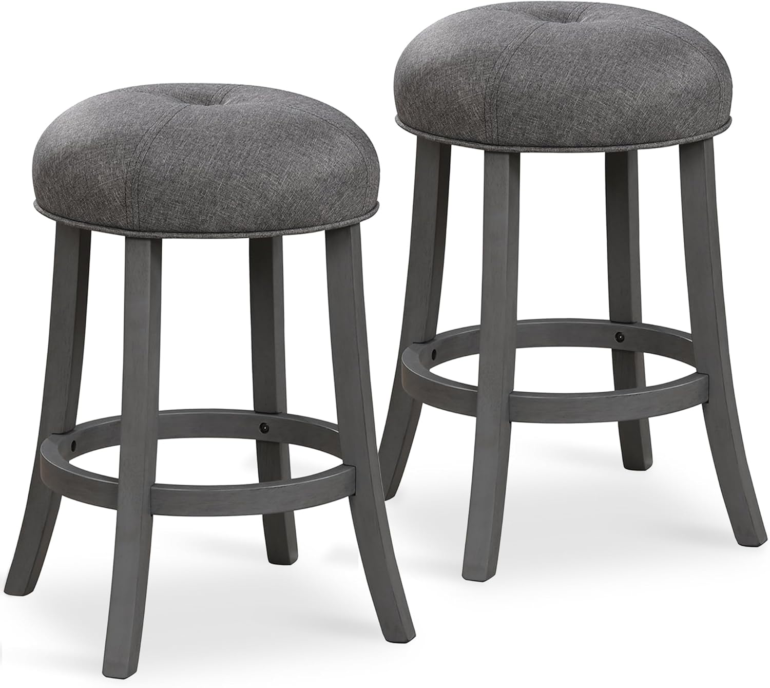 Amazon.com: Larksperal 24" Counter Height Barstools Set of 2 - Modern ...