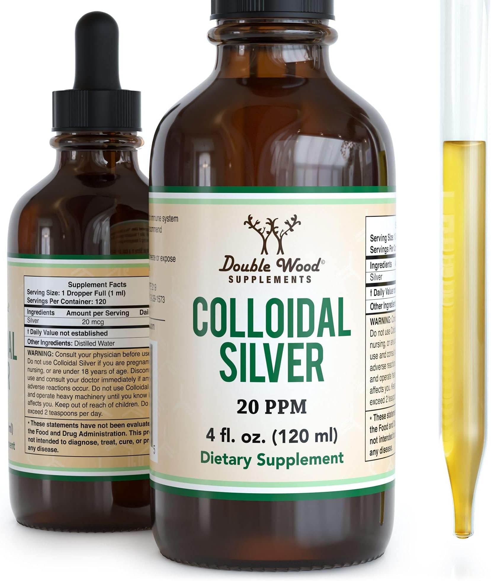 Amazon.com: Colloidal Silver Liquid 20 PPM - 4 Fl OZ (Plata Coloidal ...