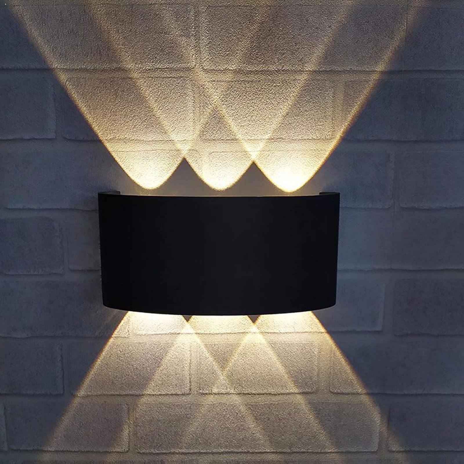 Up Down Outdoor Wall Wash Lighting ValueLights Gainsford Pair Of