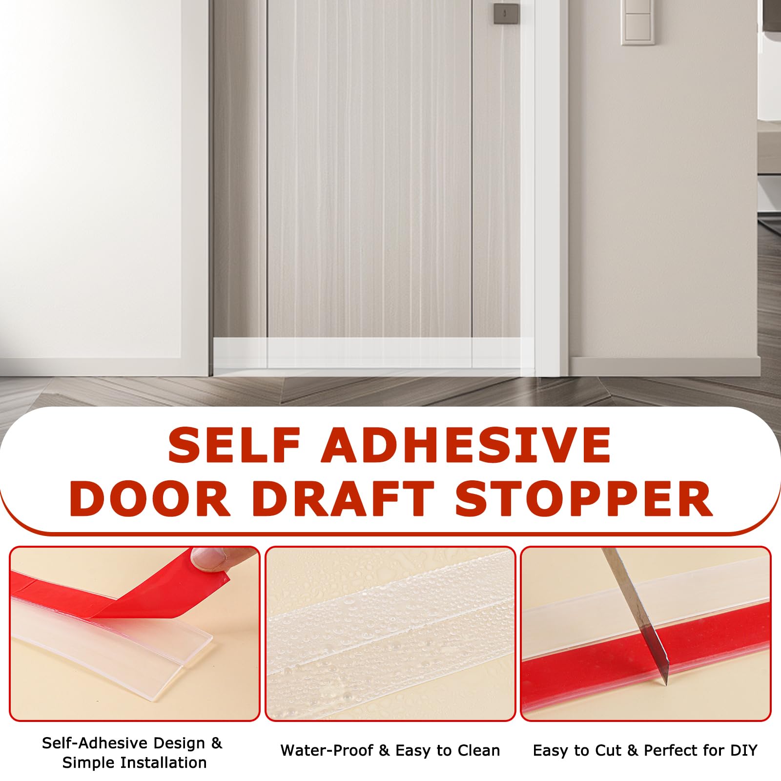 Snapklik.com : Weather Stripping Self Adhesive Door Draft Stopper ...