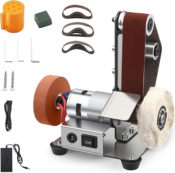 Delousiber 3-in-1 Electric Bench Sander, Mini Belt Sander & Bench ...