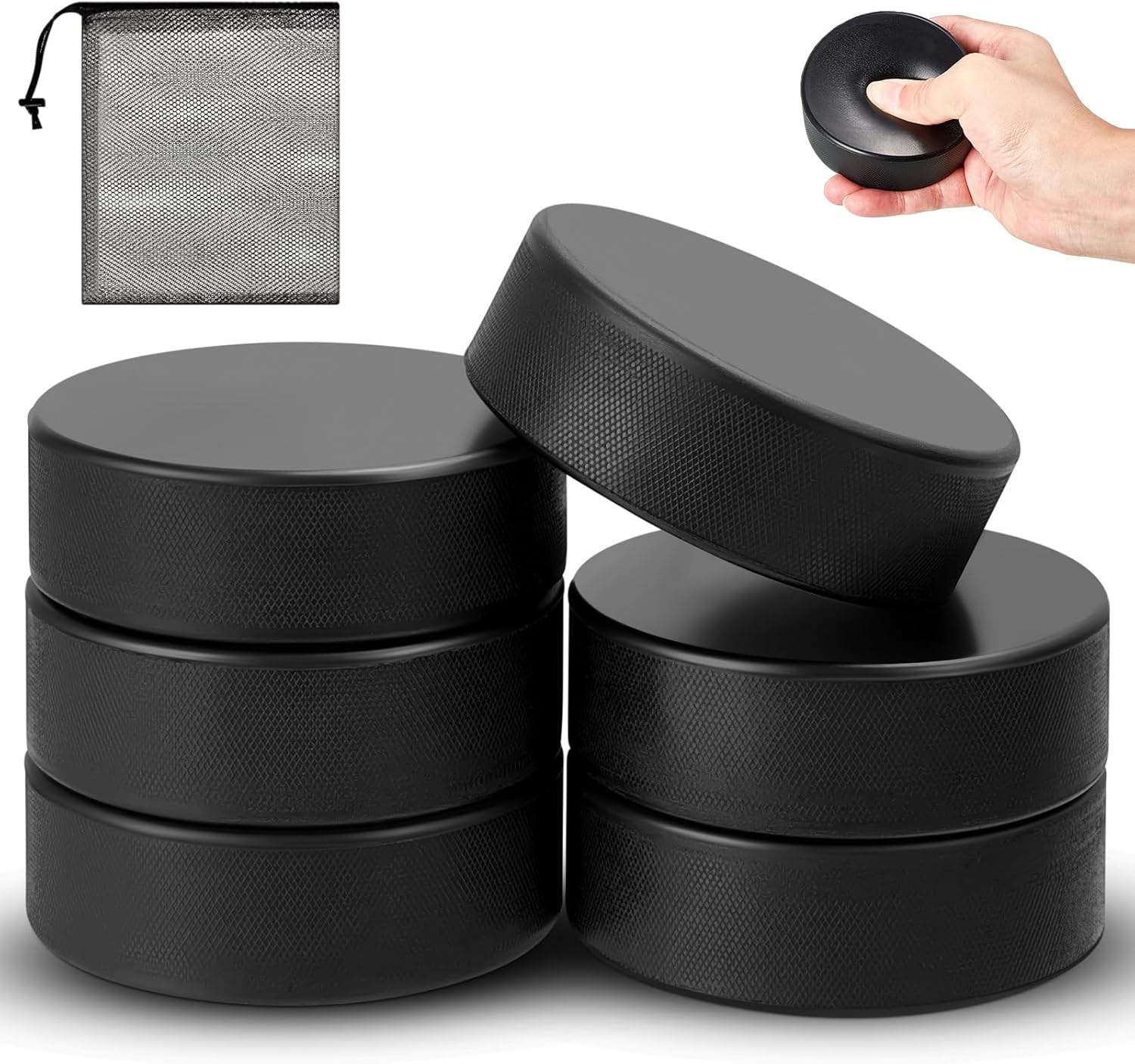 Liliful 10 Pcs Sport Foam Ice Hockey Pucks 3 in for Practicing and ...