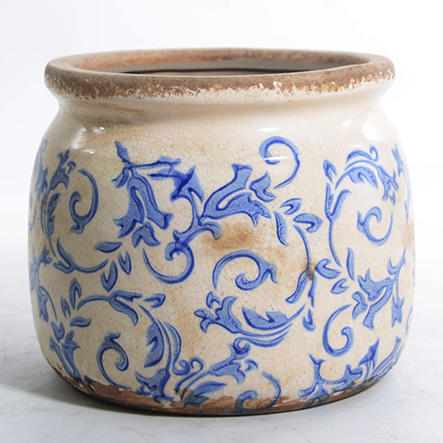 Flower Pots - 6 inch Planters for Indoor Plants - Glory Blue Orchid Pot ...