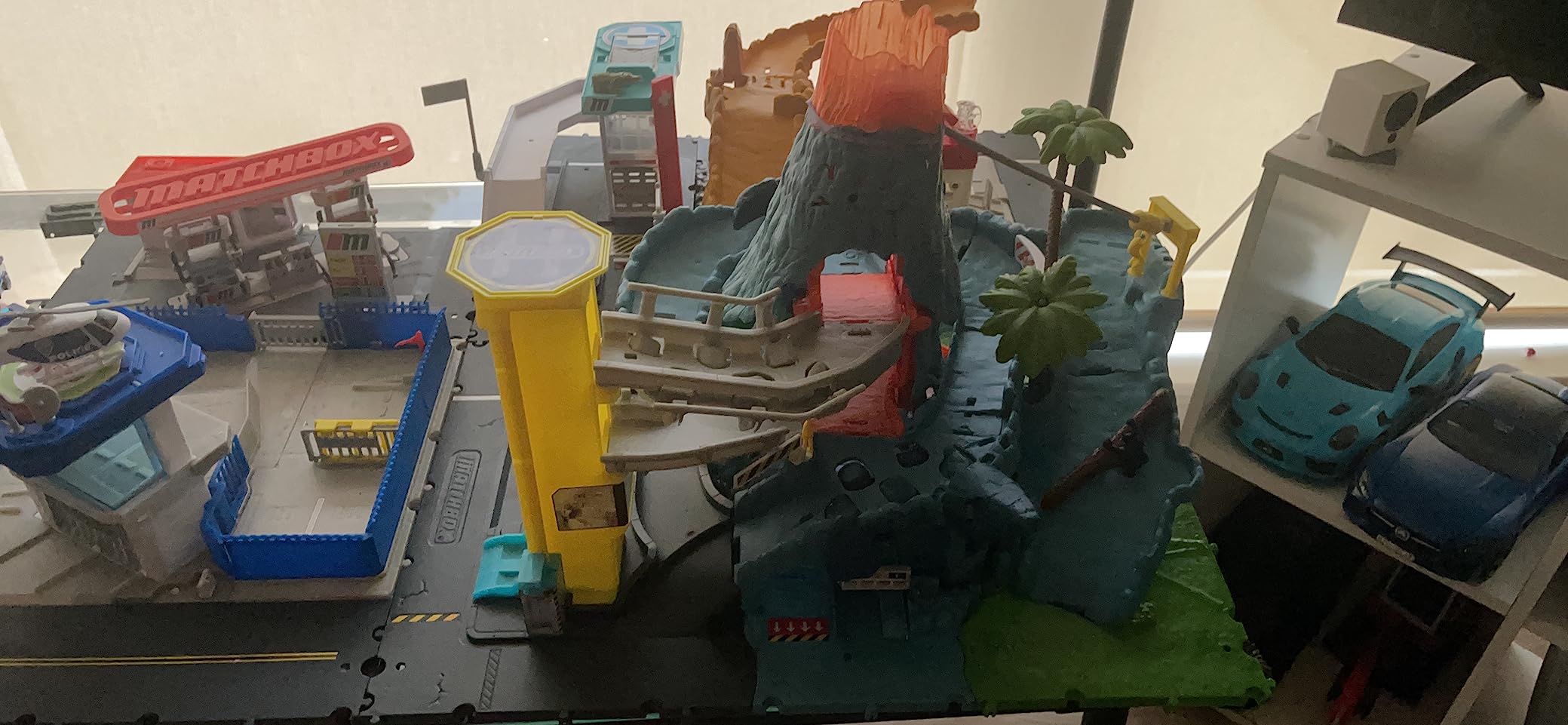 $10/mo - Finance Matchbox Cars Playset, Action Drivers Volcano Escape ...