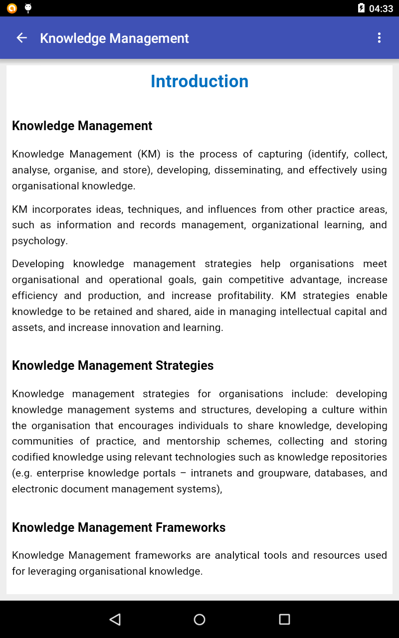 Knowledge Management - App on Amazon Appstore