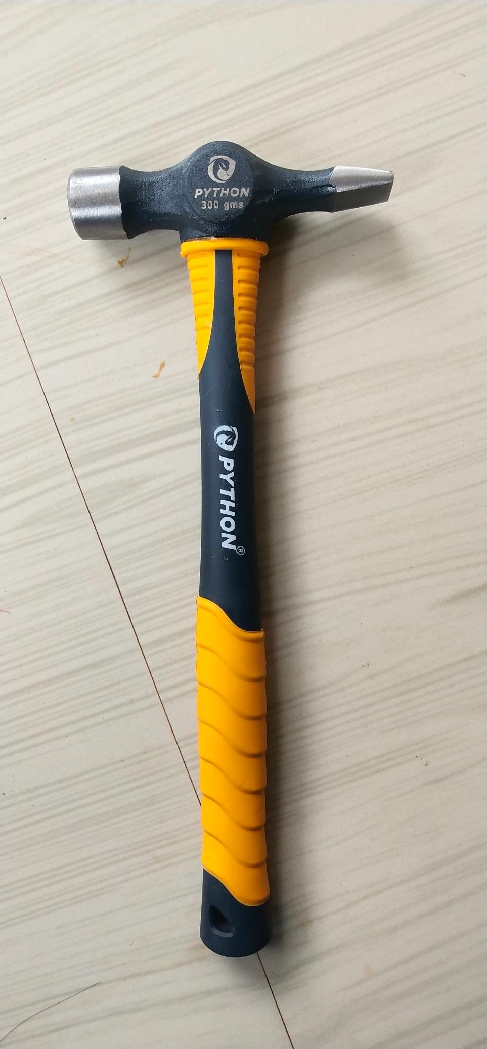 Python Pro Cross Pein/Peen Hammer Indestructible Fiberglass Handle (300 ...