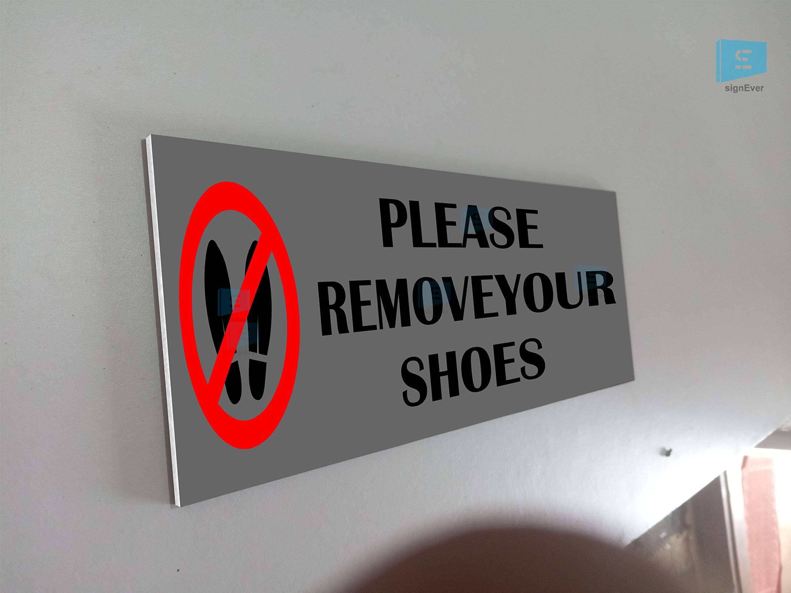 Buy SIGN EVER Please Remove Your Shoes Sign Board For Office Bank ...