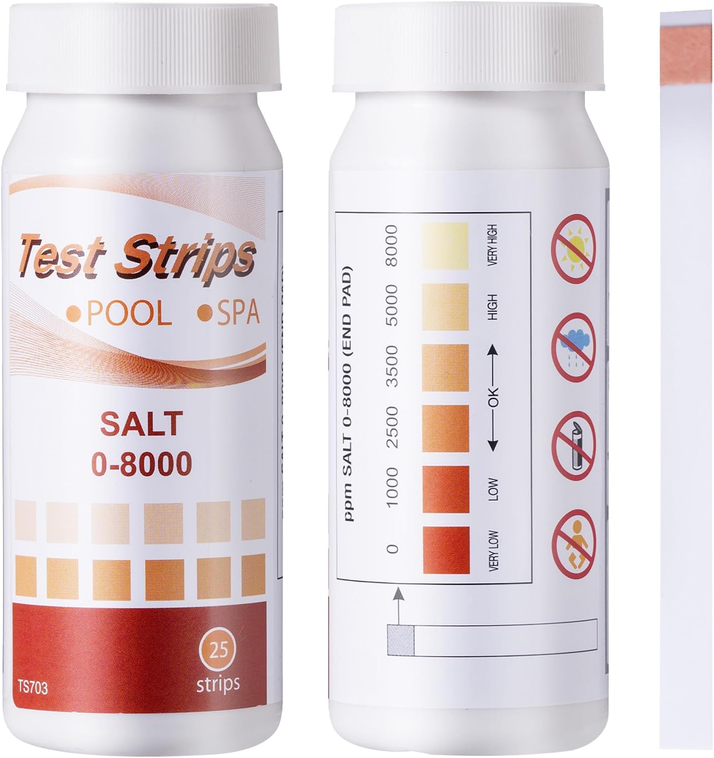 Amazon.com : SuperCheck Salt Test Strips for Testing Sodium Chloride ...