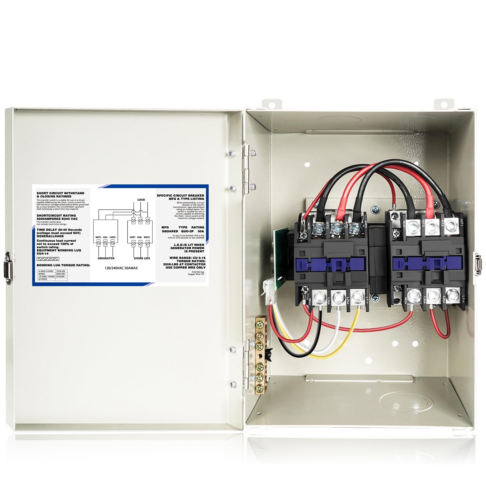 Amazon.com: Automatic Transfer Switch, 50 Amp RV Transfer Switch, 70A ...