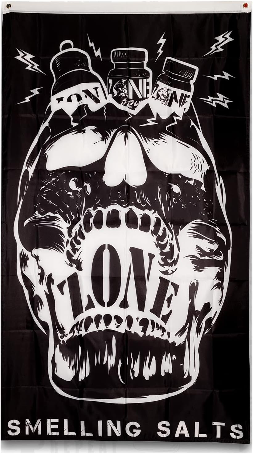 Amazon.com: Zone Smelling Salts 3'x5' Gym Flag/Gym Banner (Skull Logo ...