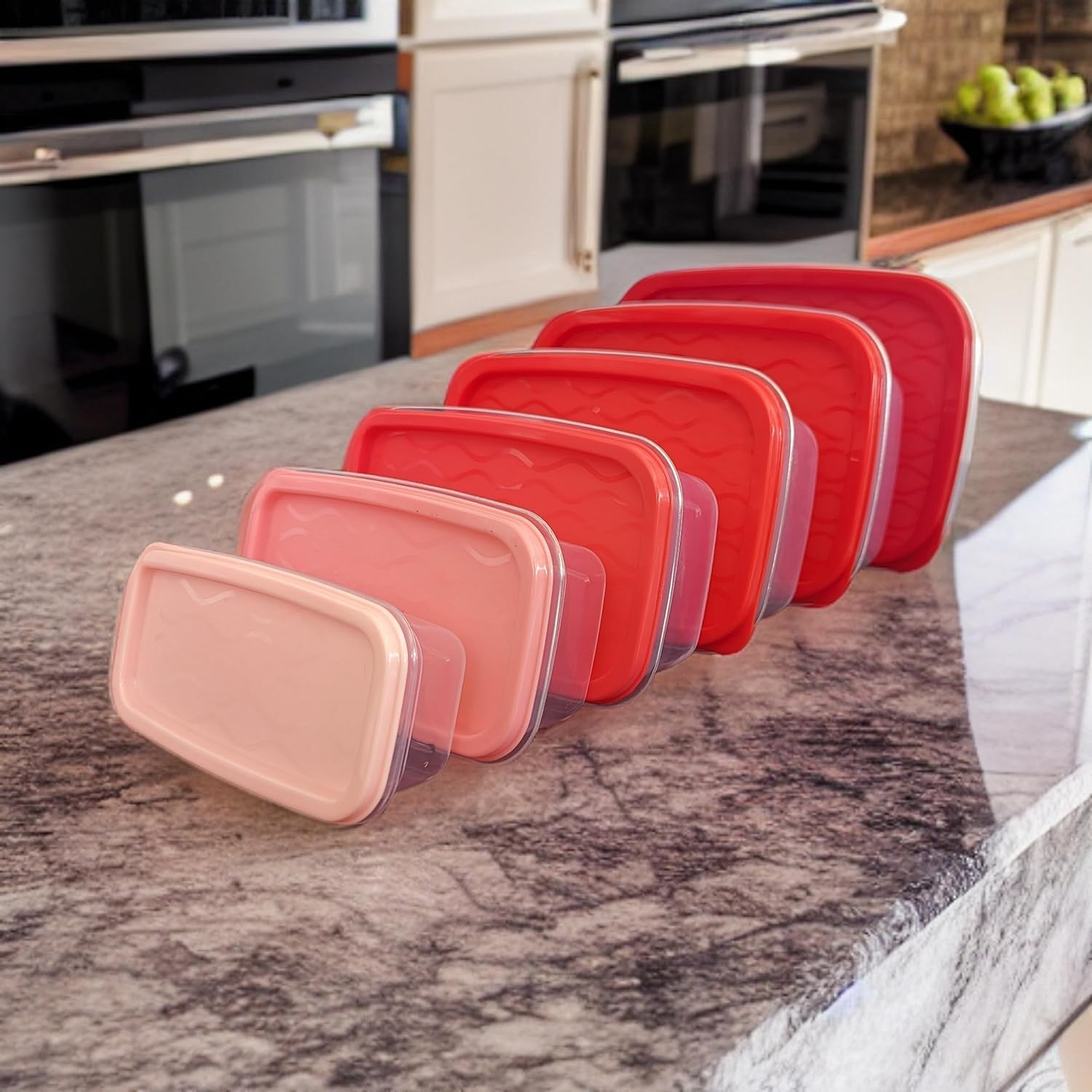 Premium Emerald Nesting Storage Containers Set - 6 Sizes (0.25L, 0.45L ...