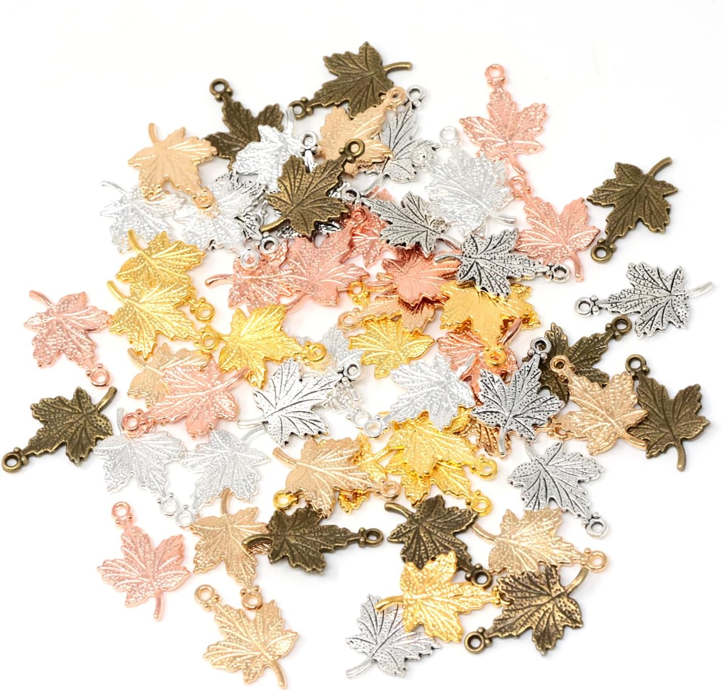 Amazon.com: Honbay 60PCS Vintage Alloy Fall Charms Pendant Autumn Maple ...