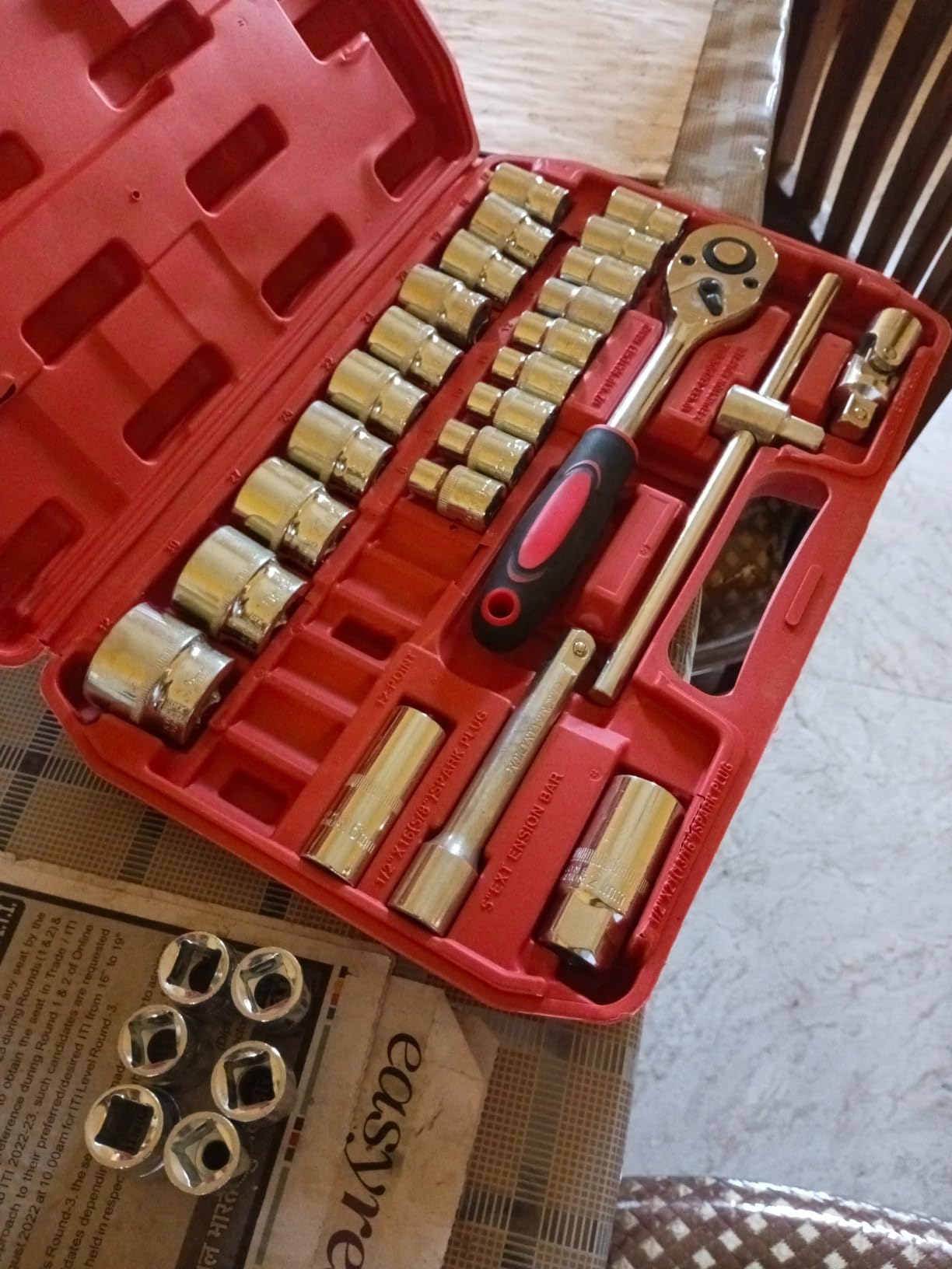 ZIODIC 32Pcs Heavy 1/2" inch Combinational Ratchet Socket Wrench ...