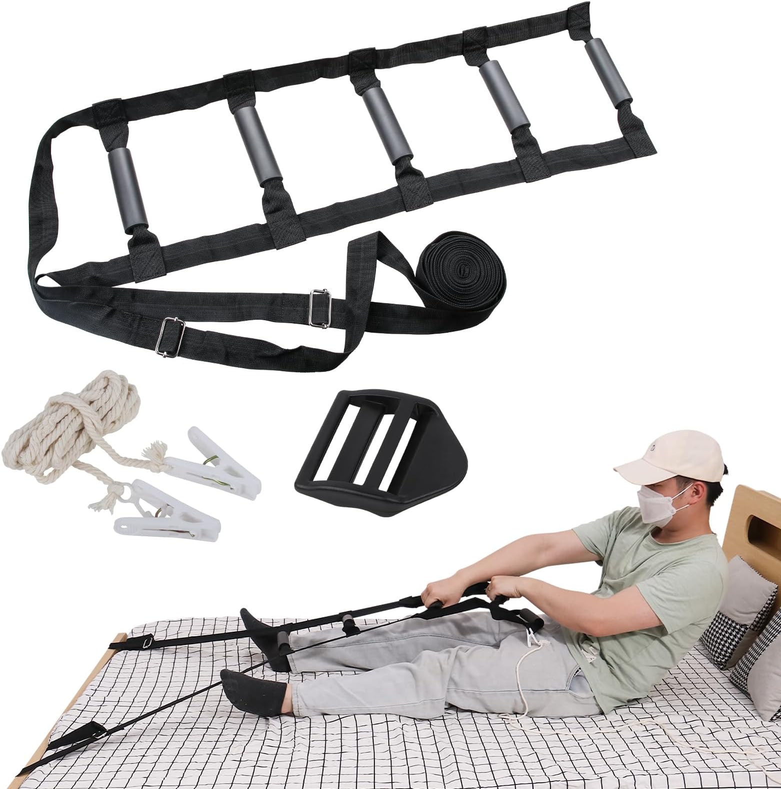 Amazon.com: AzReference Bed Ladder Assist - Pull Up Assist Device ...