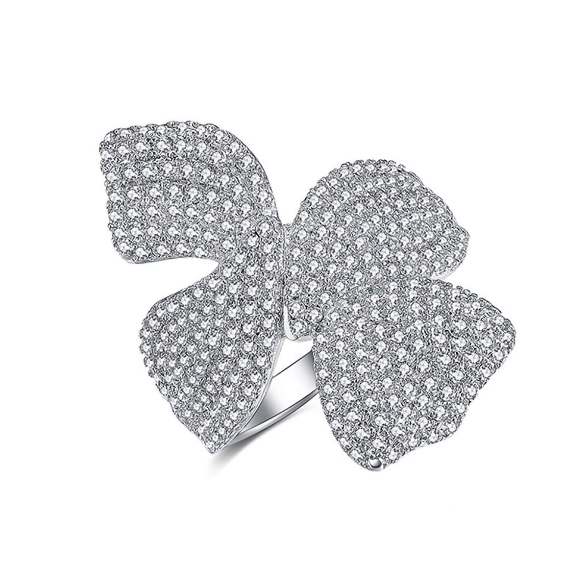 RUVEE Sparkle Collection Angel White Crystal American Diamond Platinum ...