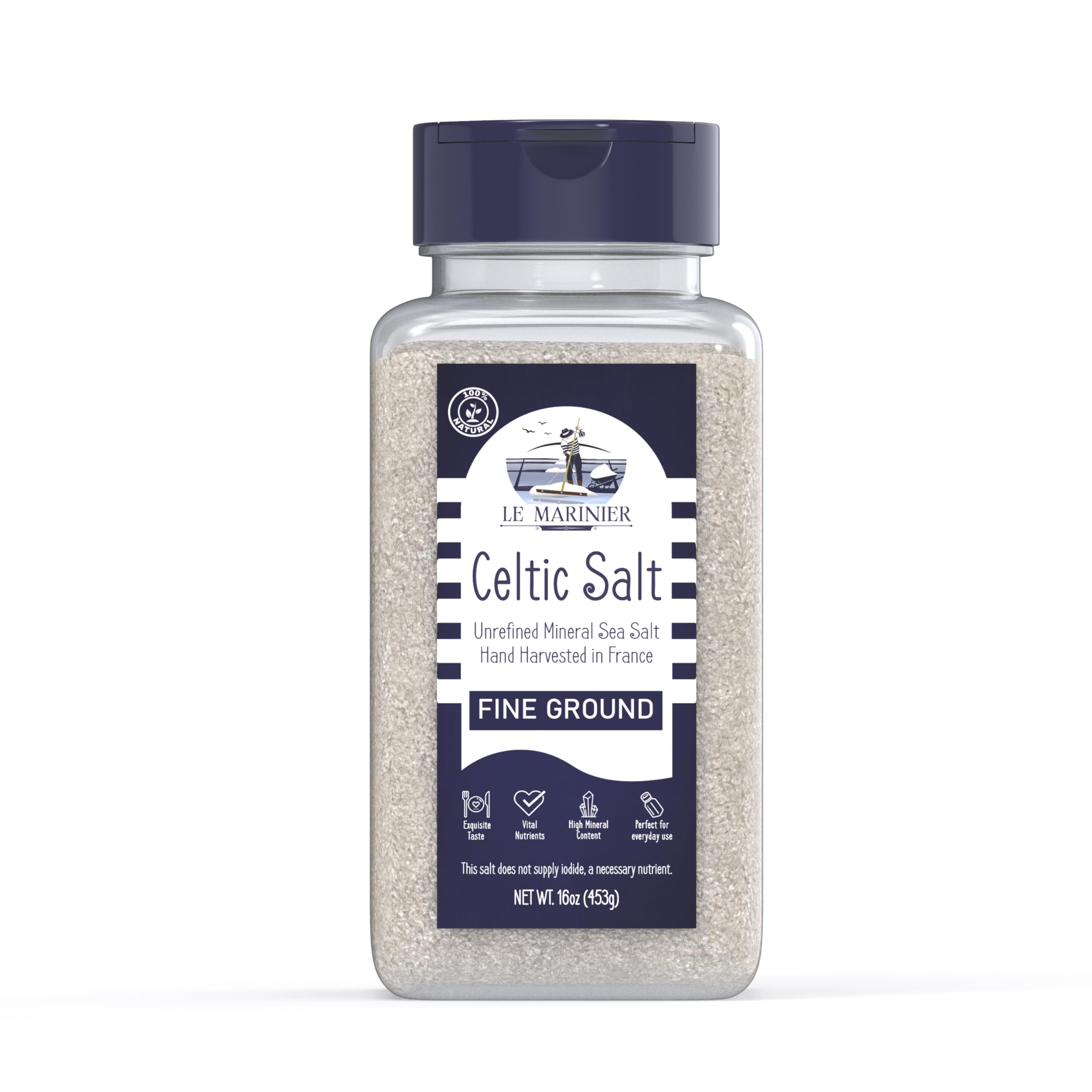 Amazon.com : Le Marinier French Sea Salt Fine Ground, 1 lb - 16oz ...