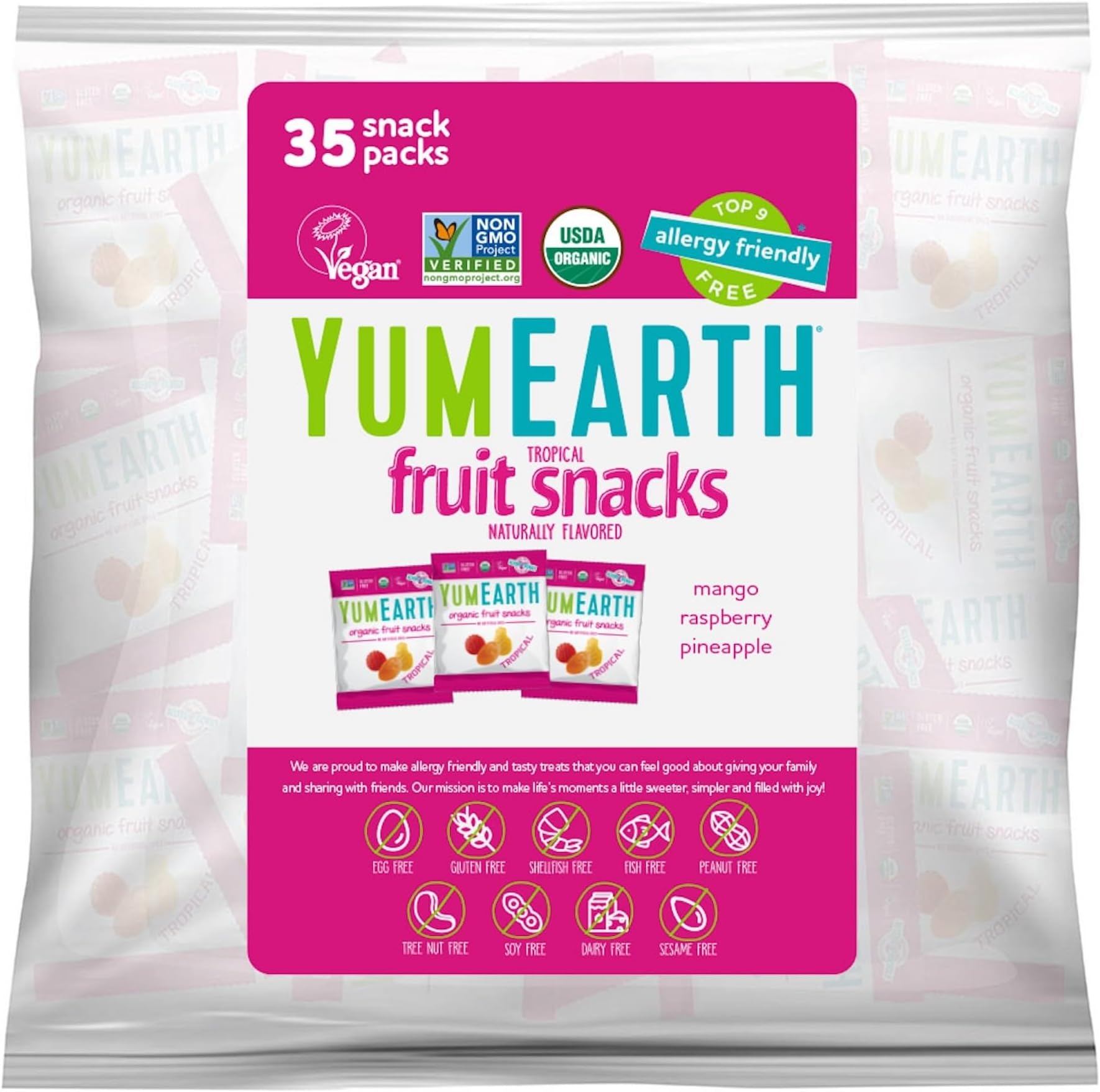 Amazon.com : YumEarth Organic Tropical Fruit Snacks - Fruit Gummies ...