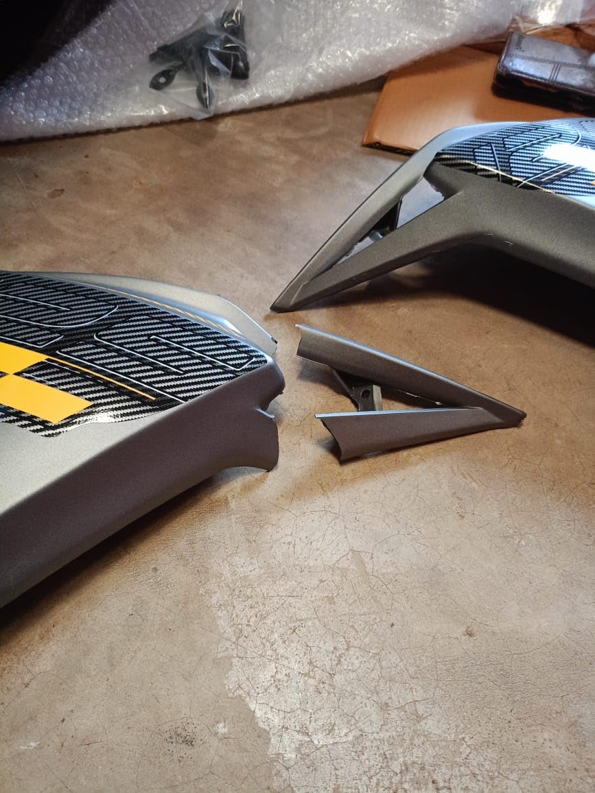 TVS Ntorq Side Panel Set, Grey with Yellow Graphics, TPFC Model ...