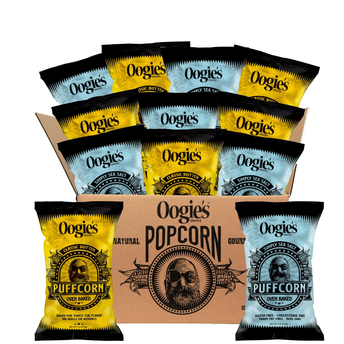 Amazon.com: Oogie's Gourmet Puffcorn | 12 Pack | Butter & Sea Salt Pack | Gluten Free Puffcorn ...