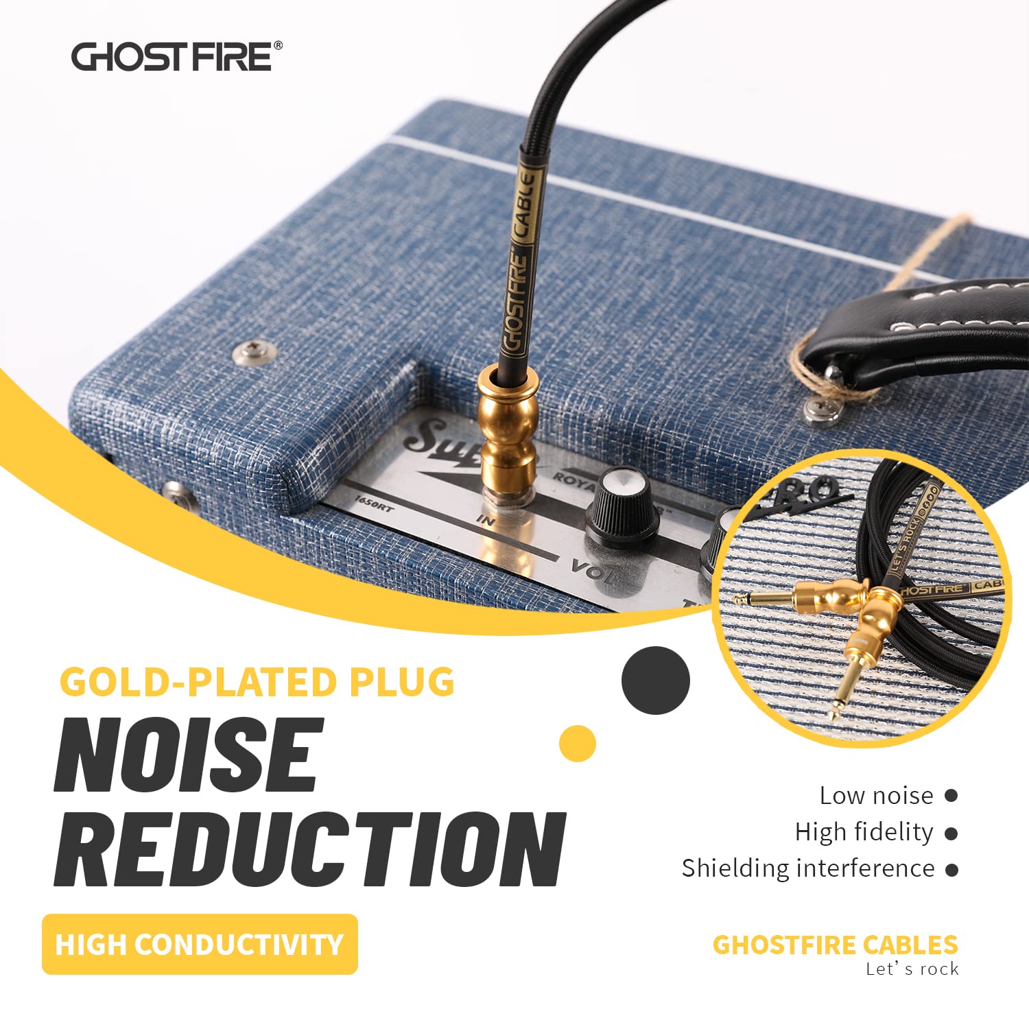 Snapklik.com : GHOSTFIRE High-Fidelity Acoustic Guitar Cable Instrument ...