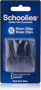 Schoolies Hair Accessories Non Slip Snap Clips 12 Pieces, Real Dark Blue : Amazon.com.au: Beauty