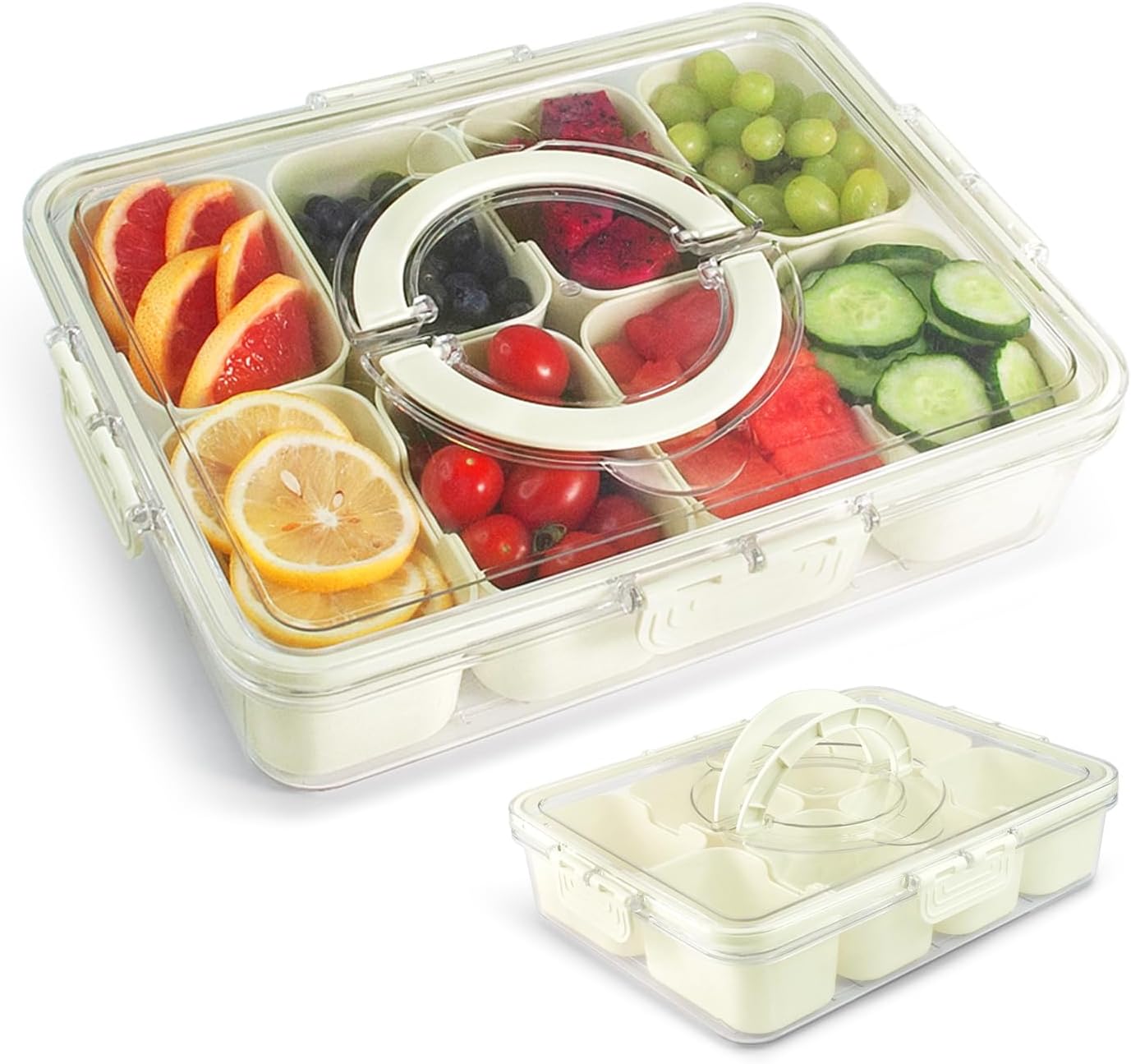 Amazon.com: Kurznoch Snackle Box Container, Divided Serving Tray with ...