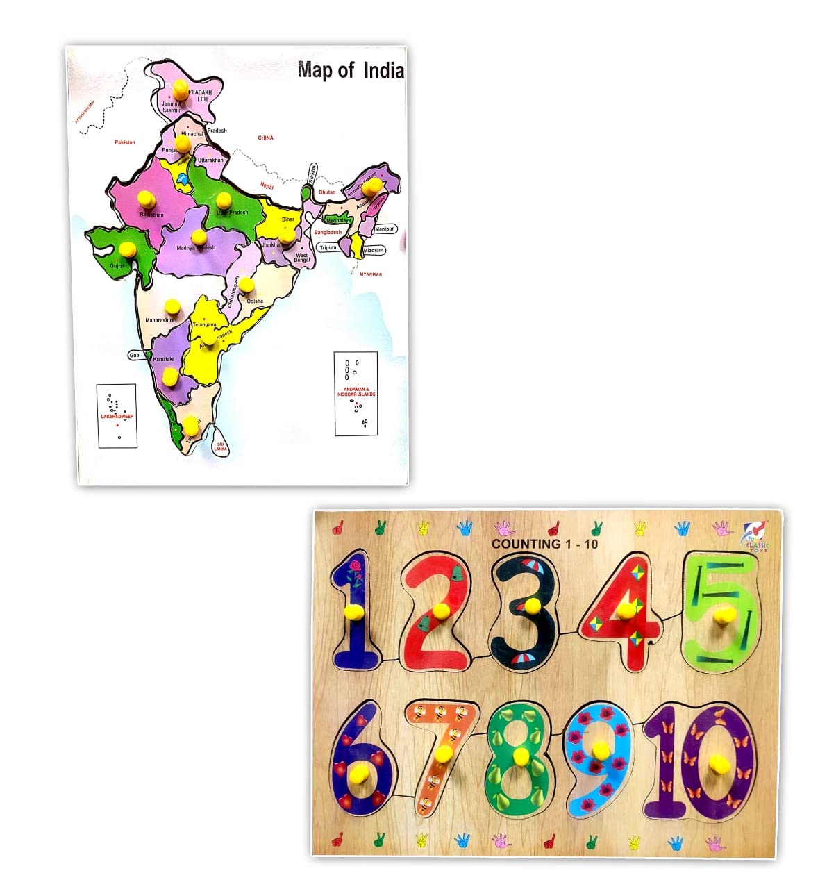 Buy Dp Tools Colorful Hindi Alphabets and of India Wooden Puzzle with ...