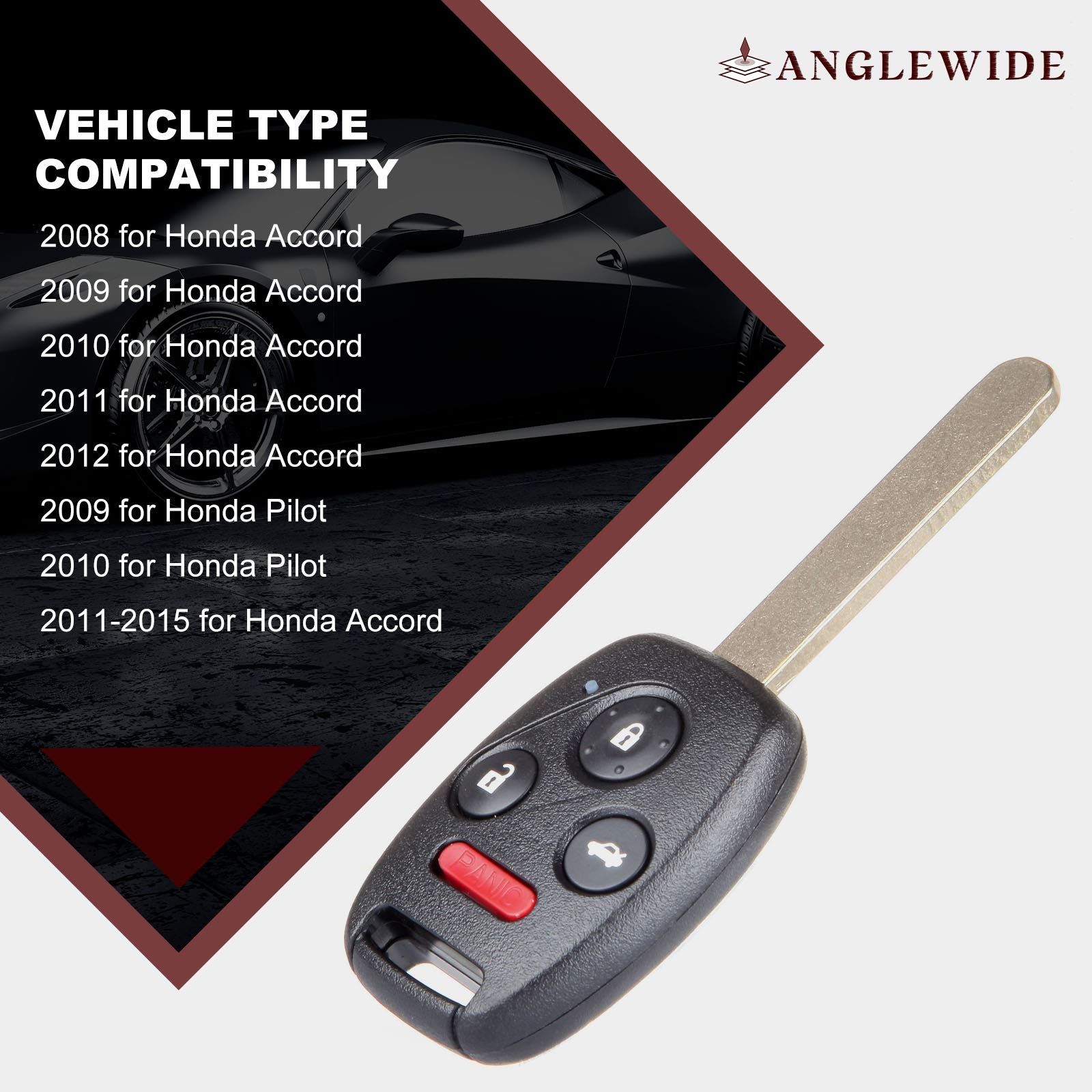 KR55WK49308 Remote Fob Replacement Keyless Entry Remote Fob For Honda ...