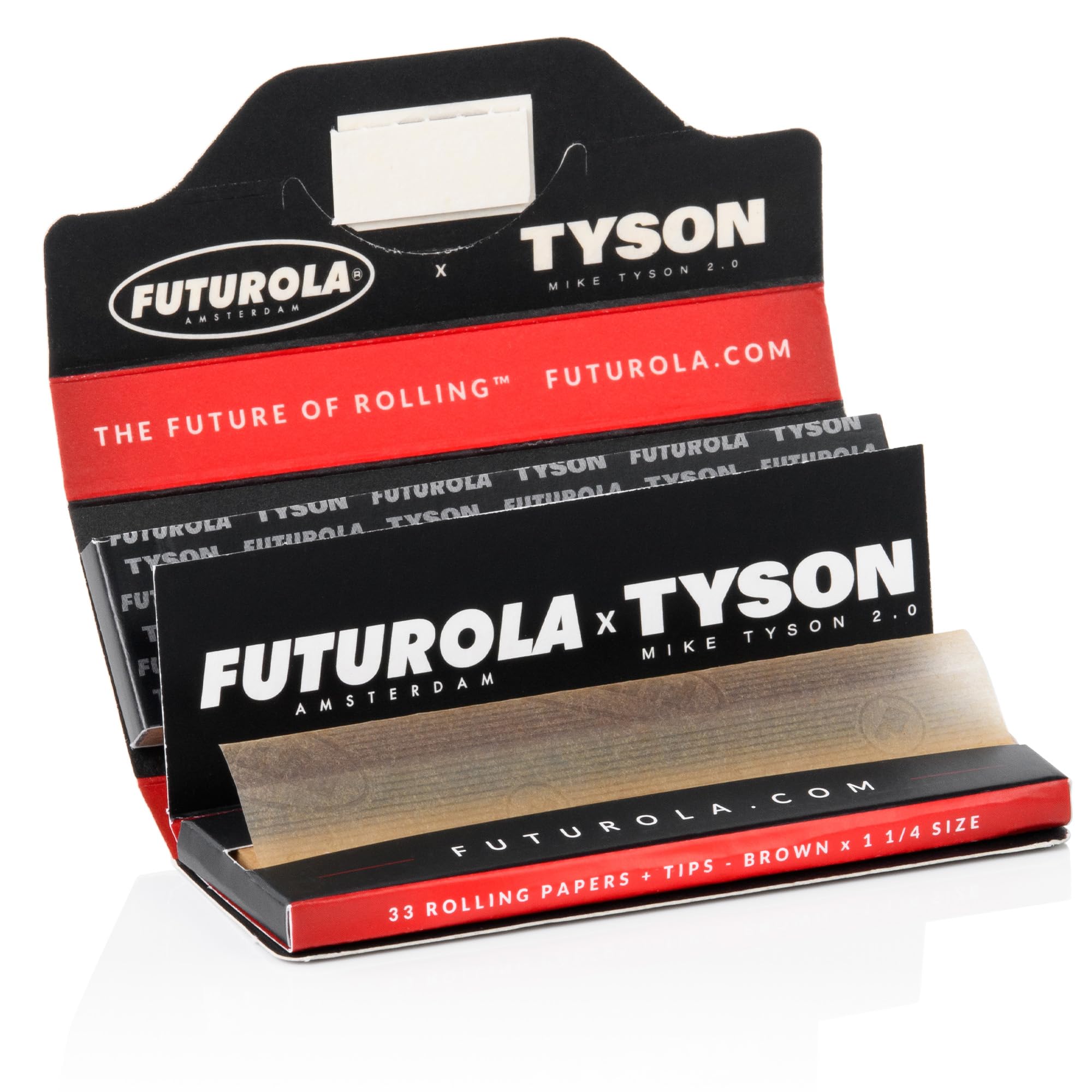 Amazon.com: Futurola x Tyson 2.0 Rolling Papers + Tips 1 ¼ Size - Premium Dutch Brown Paper - 33 ...