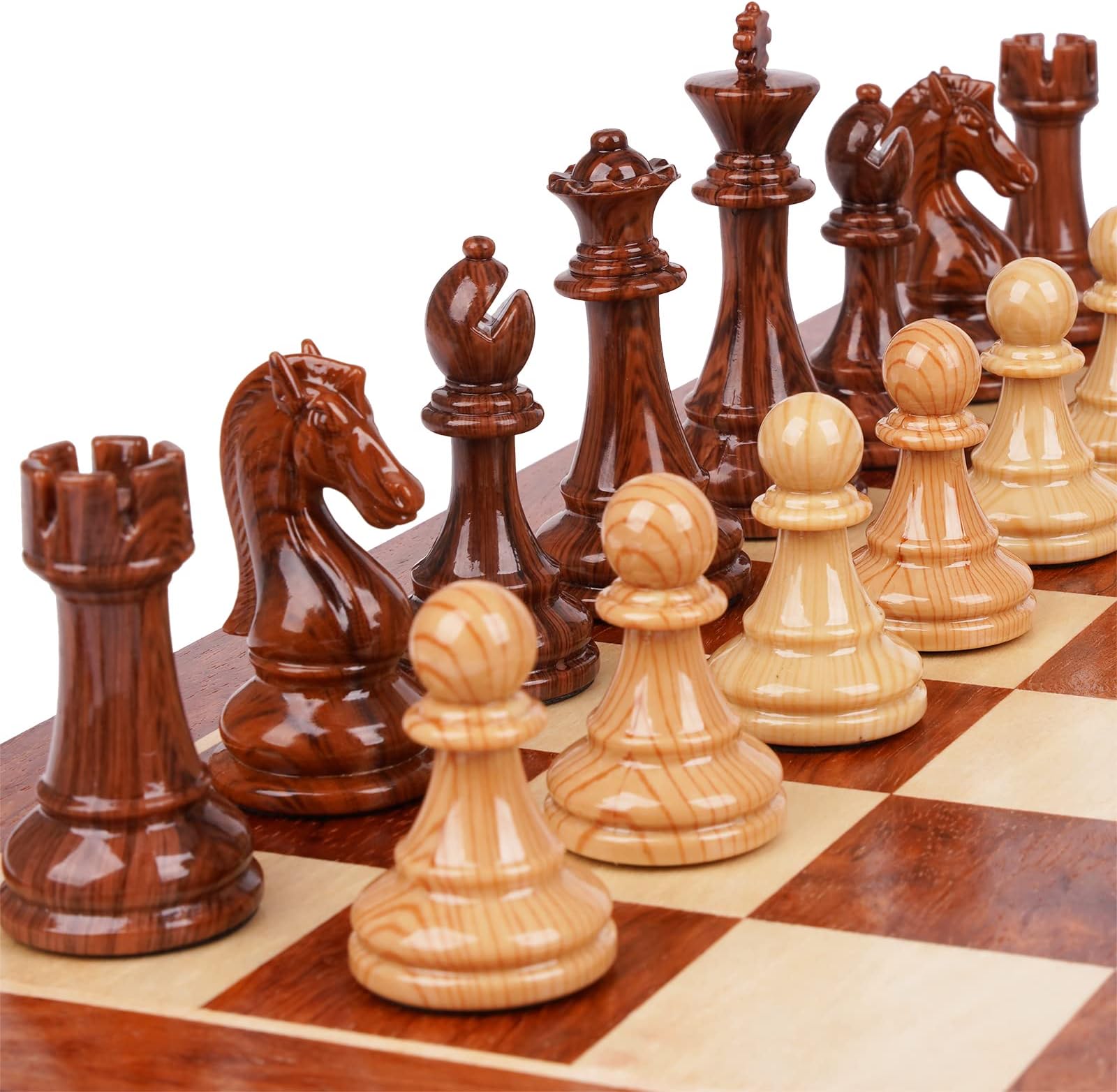 2 in 1 Acrylic+Metal Chess and Checkers Game Set- 15"Travel Portable ...