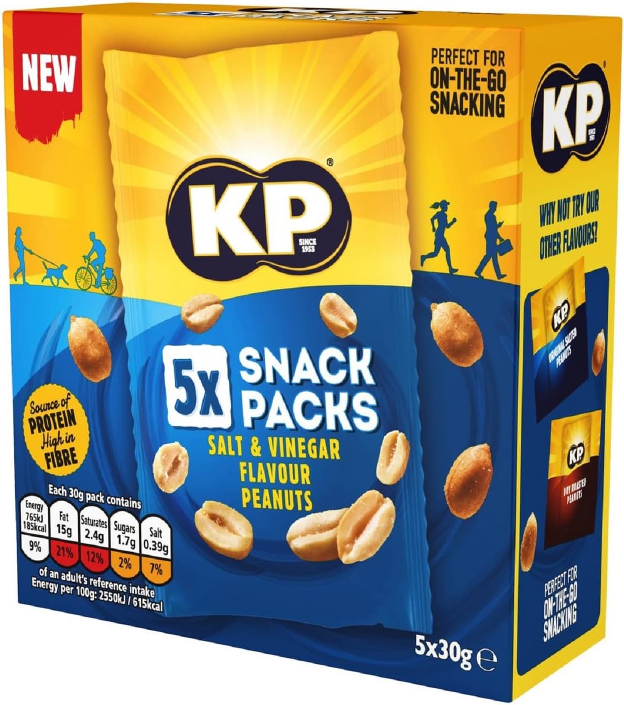 KP Salt and Vinegar Flavour Peanuts Multipack, 5 x 30g : Amazon.co.uk ...