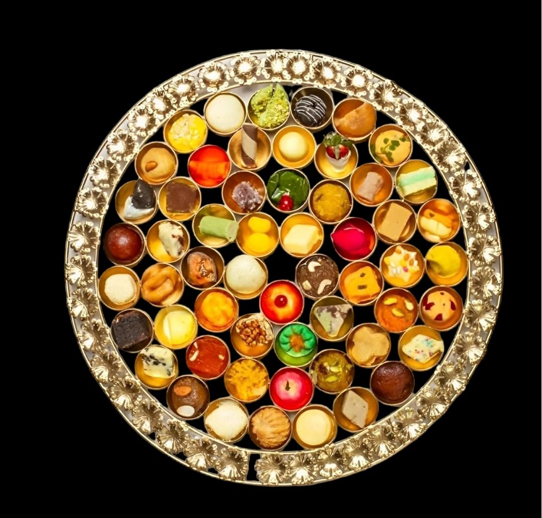 Handmade Heaven Nylon 'S 56 Bhog Thali Poojan/Pooja Traditional Thali ...