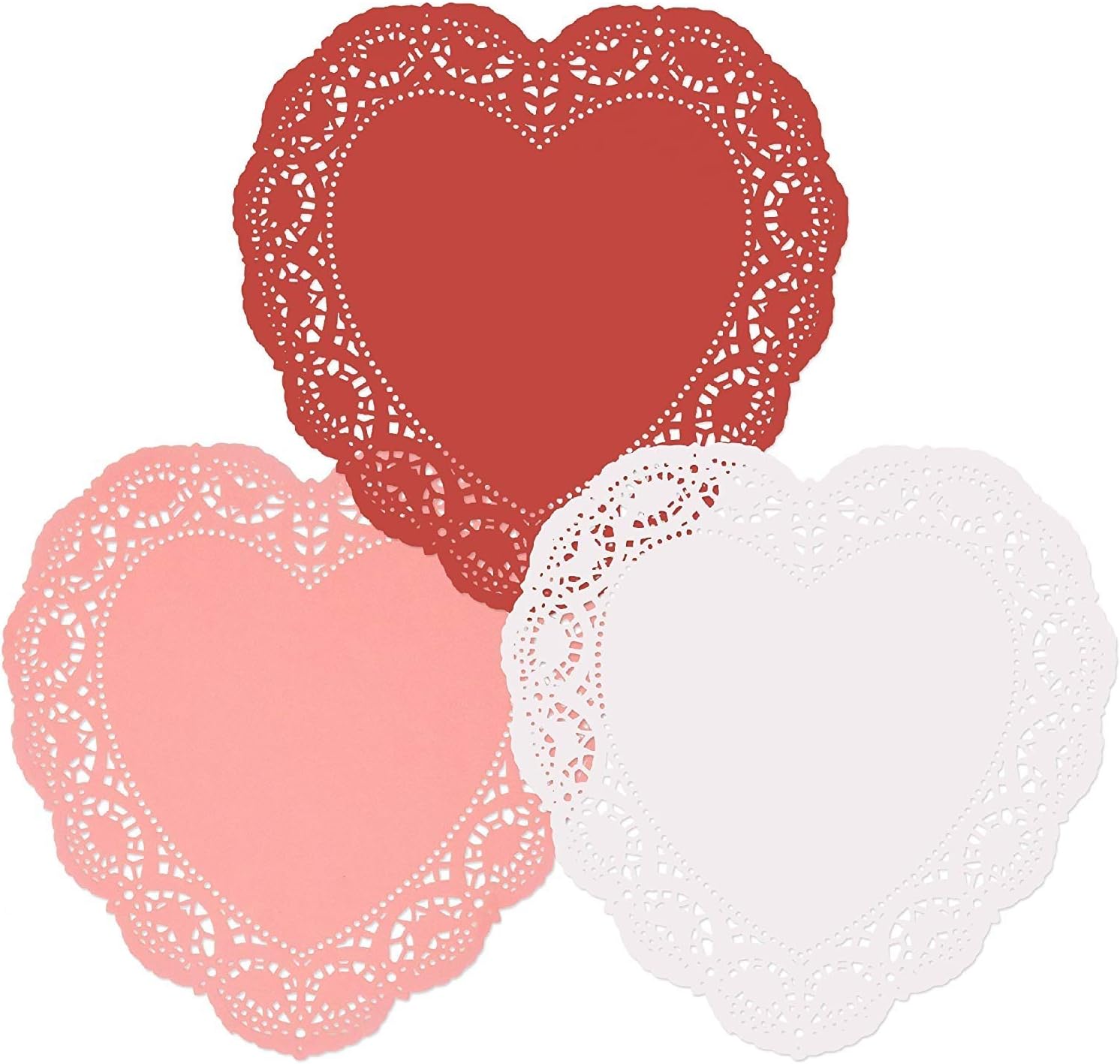 Amazon.com: Hygloss Products Heart Doilies - 6 Inch Red Foil Doily for ...