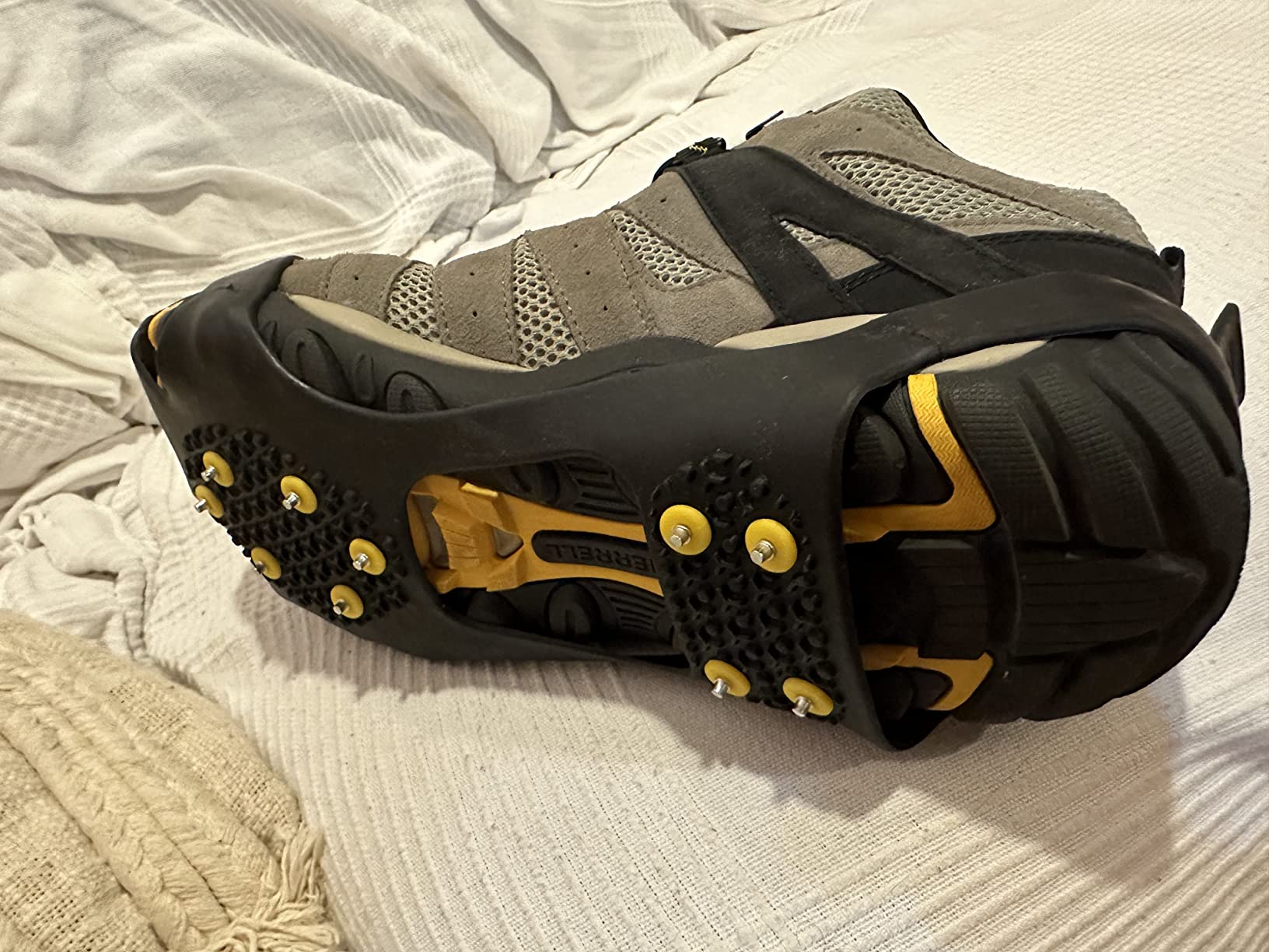 SING F LTD 1 Pair Ice Snow Grips Shoe Spikes Anti-Slip Rubber Traction ...