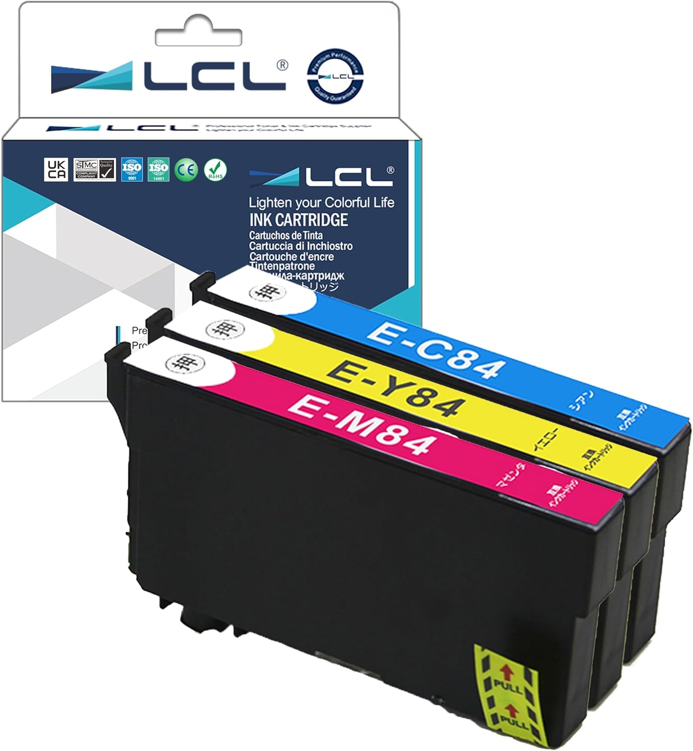 Amazon.co.jp: LCL エプソン用 ICC84 ICM84 ICY84 (3色セット シアン マゼンタ イエロー) 互換インクカートリッジ 残量表示付き 対応機種:PX-M781F ...