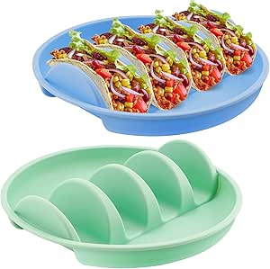 Amazon.com: Haiou Silicone Taco Plates Set of 2 - The Ultimate Taco ...
