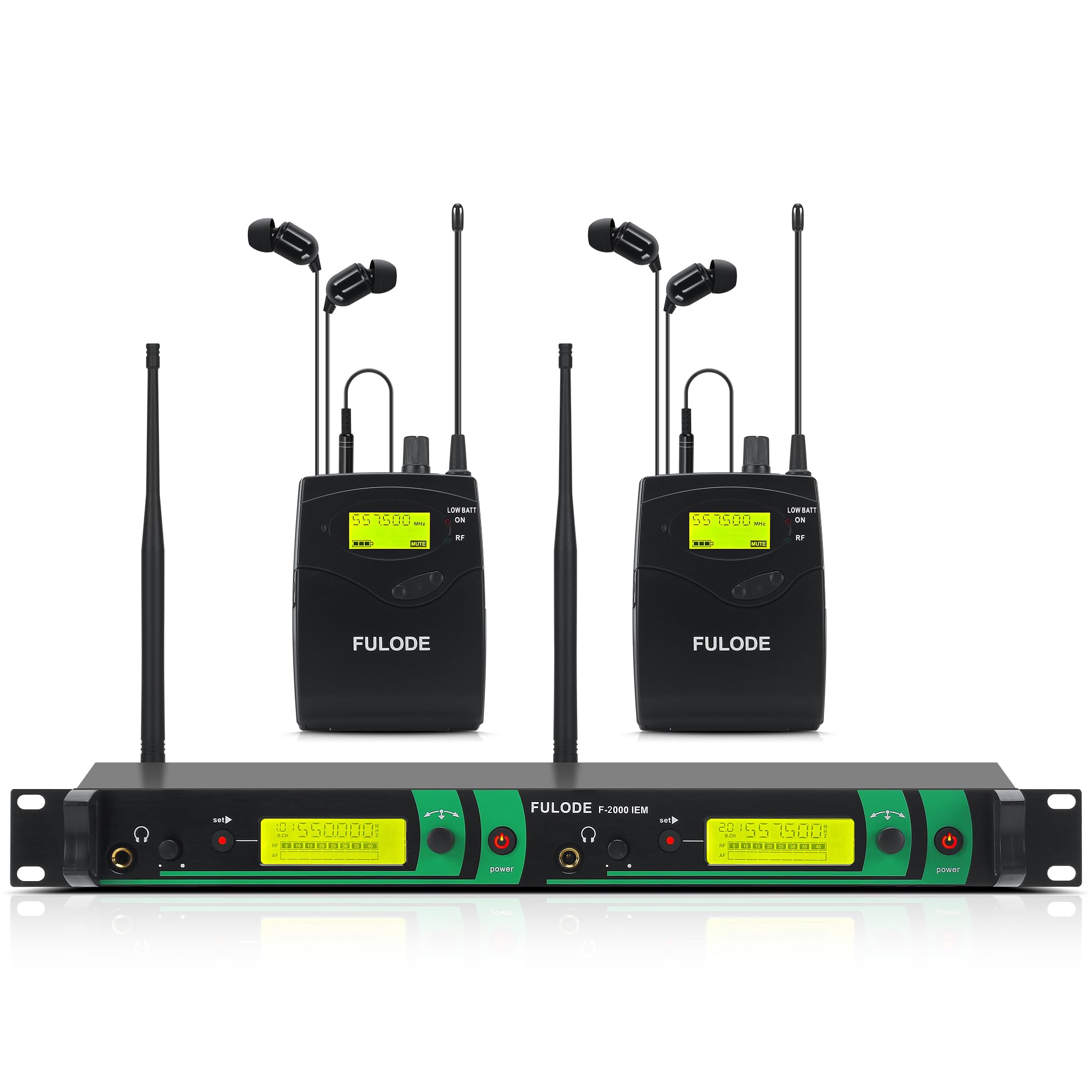 Fulodef 6000 Iem Dual Channel Uhf Wireless In Ear Monitor | Desertcart GB